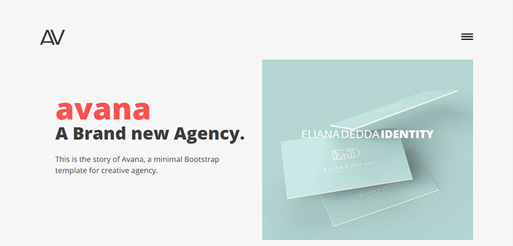 Avana Bootstrap portfolio template for agencies | Bootstrap Themes