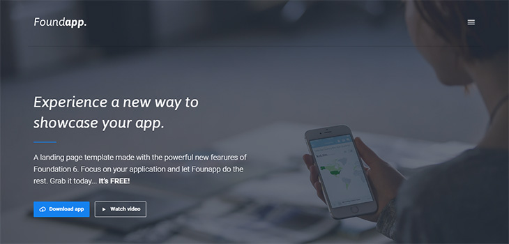 Foundapp – Free responsive HTML5 Bootstrap Foundation template ...