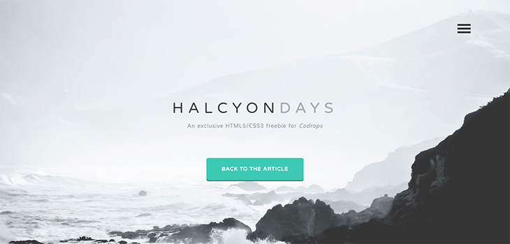 Halcyon days – Free HTML5 website Bootstrap template | Bootstrap Themes