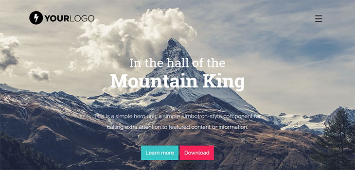 Mountain King HTML Bootstrap template | Bootstrap Themes