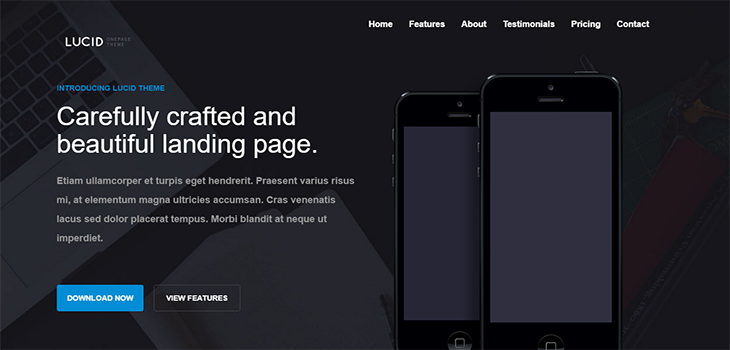 Lucid – HTML5 and Bootstrap Responsive app landing page | Bootstrap Themes