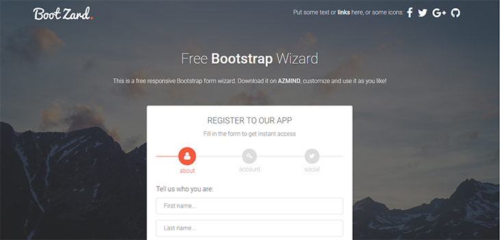 Bootstrap Wizard BootZard | Bootstrap Themes