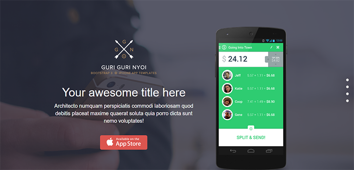 Bootstrap CSS Author App Landing Template | Bootstrap Themes