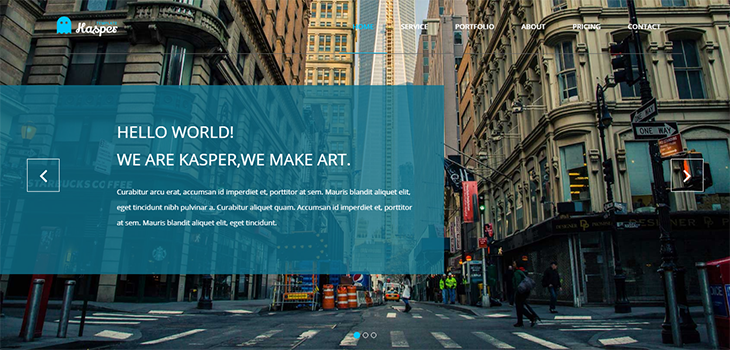 Kasper – Bootstrap One Page Creative HTML Theme | Bootstrap Themes