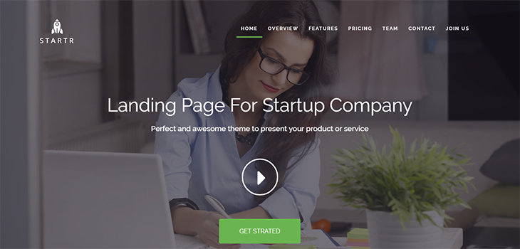 Startr – Free Startup Landing page Template | Bootstrap Themes