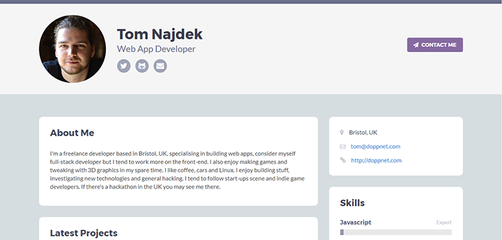 Free Responsive Portfolio Template | Bootstrap Themes