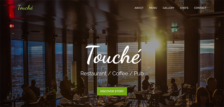 Touche Free Restaurant Website Template | Bootstrap Themes